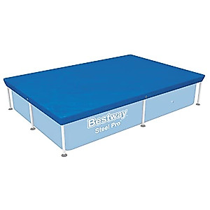Bestway Flowclear Swimming Pool Cover for Rectangular Steel Pro Pools, Multiple Sizes