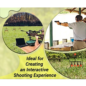 ARSUK Self Resetting Air Rifle Airgun Target for Precision Shooting Practice, Airsoft BB Guns Target Heavy-Duty Metal Frame to Withstand Repeated Shots, Suitable for calibers .177 & .22 Pellets