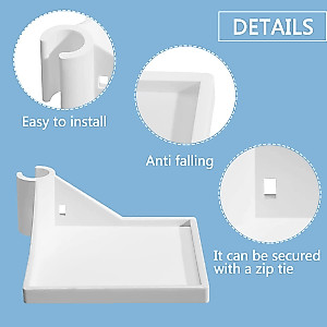 4 PCS Grow Tent Corner Shelf,16 mm Grow Tent Accessories,White Grow Tent Shelves for Place The Hygrometer Camera and Planting Equipment (3.46 x 3.46 in for 16mm Grow Tent Poles)