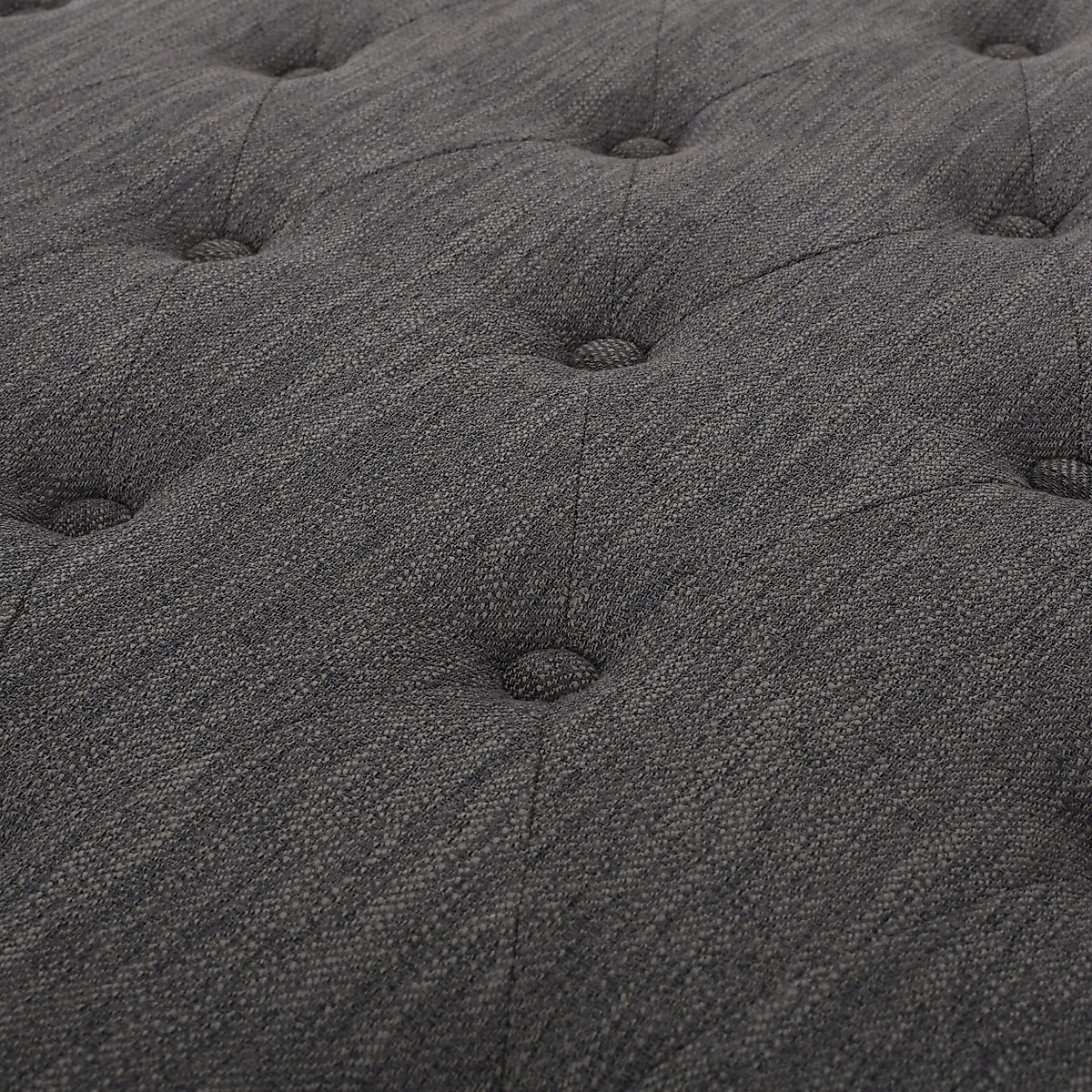 Christopher Knight Home Gavin Contemporary Fabric Rectangular Ottoman, Charcoal and Gray