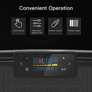 BARWING 4D Vibration Platform, Micro Vibration, Whole Body Workout Machine, Home Training Machine Equipment Balance Trainer with Remote Control Black-Black