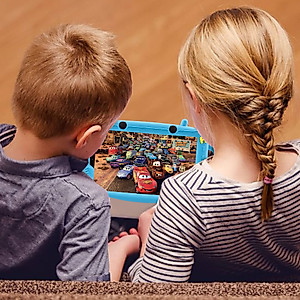 CHIN FAI Kids Case for Samsung Galaxy Tab A7 Lite 8.7 inch 2021 Model (SM-T220/T225/T227), Shockproof Lightweight Soft Silicone Handle Stand Cover Case for Galaxy Tab A7 Lite 8.7" (Blue)