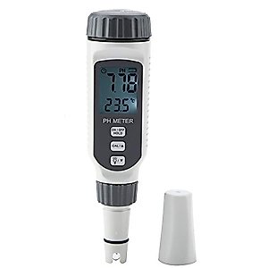 Digital PH Meter, Professional PH & Temperature Meter Portable Water Quality Tester Acidimeter PH818 0-14 pH Measurement Smart Precise ans Sensor LCD Screen