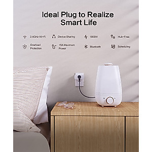 TREATLIFE Alexa Smart Plug 4 Pack, 7 Day Heavy Duty Programmable Timer, Works with Alexa and Google Home, 1800W 15A WiFi Smart Outlet, Child Lock, Vacation Mode, Reliable WiFi Connection