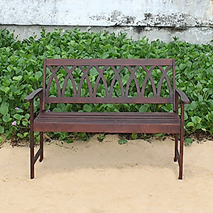 northbeam Wood Outdoor Garden Patio Bench, Natural, BCH0330610810