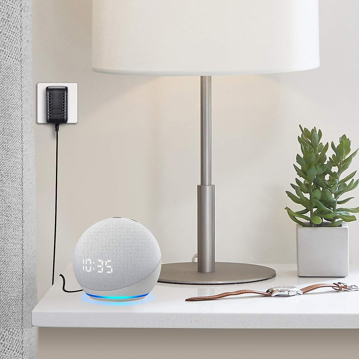 15W Power Cord Adapter Replacement for Alexa Echo Spot, Echo Dot 3rd Gen and 4th Gen