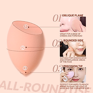 SACE LADY 5Pcs Face Base Makeup Set for Women Full Set, Flawless Matte Foundation, Full Cover Up Concealer for Eye Circles, Oil Control Loose Powder&Smooth Primer, Make Up Sponge, Lasting Waterproof Natural Cosmetics Kit