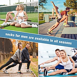COOVAN 10 Pairs Mens Cushion Ankle Socks Men 10 Pack Low Cut Comfort Breathable Casual Socks