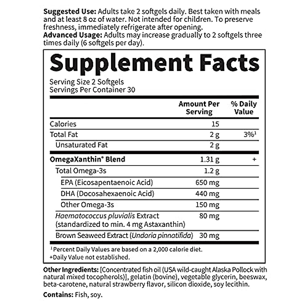 Garden of Life Ultra Pure EPA/DHA Omega 3 Fish Oil - Oceans 3 Beyond Omega 3 Supplement with Antioxidants, 60 Softgels