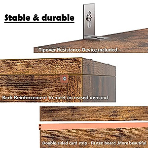 IRONCK Bookshelf, 3-Tier Cube Bookcase with 2 Drawer with Metal Legs, 9.4" D x 32" W x 43" H Office Bookshelves for Living Room, Office, Bedroom Easy Assembly