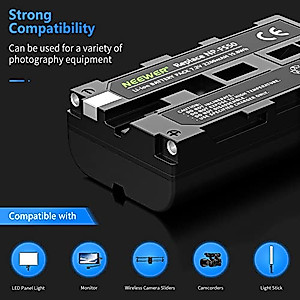 Neewer Rechargeable Li-ion Battery Replacement for Sony NP-F550/570 Compatible with Field Monitor, Neewer CN-160 CN-126 CN-216 LED Light and Others