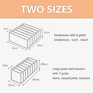 Chancemay Wardrobe Clothes Organizer,Closet Organizers and Storage with Multiple Layers,Wardrobe Clothes Organizer for Jeans,Underwear(White,2pcs).