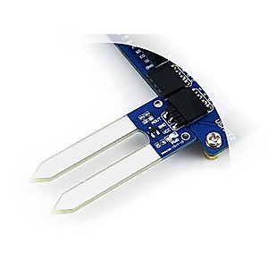 waveshare Soil Moisture Sensor Module Detector Soil Hygrometer Detection Module Detection Depth 38mm, Compatible with Raspberry Pi 5/4B/3B/Zero/Zero W/Zero 2W/Pico/Pico W/Pico WH