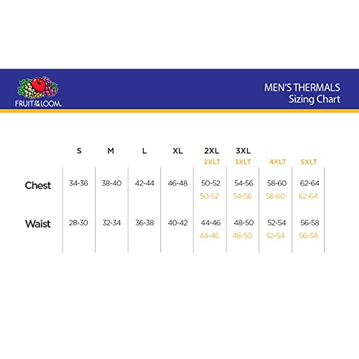 Fruit of the Loom Men's Recycled Waffle Thermal Underwear Crew Top (1 and 2 Packs), Black/Natural, 2X-Large