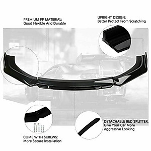 Gloss Black Bumper Lip Spoiler Splitter Fit for 1997-2002 2010-2021 Chevy Camaro LS LT1 SS Coupe Convertible Front Rear Body Kit Side Skirt