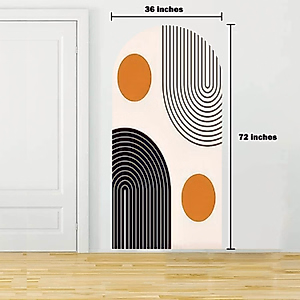Kanworse Arch Wall Decal Abstract Contemporary Aesthetic with Geometric Balance Shapes Two and Peel and Stick Wallpaper Color 36inchx72inch
