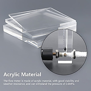 Watris Veiyi LZQ-7 Oxygen Air Gas Flow Meter, 1-10LPM Air Gas Flowmeter with Control Valve for Measuring Controlling Gas Flow