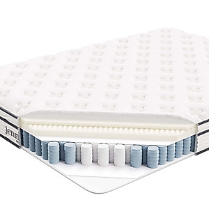 Modway Jenna 6" Innerspring and Foam Queen Mattress in White