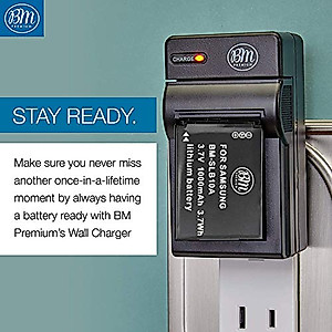 BIG MIKE'S ELECTRONICS BM Premium Pack of 2 SLB-10A Batteries and Battery Charger for Samsung EX2F HZ15W SL202 SL420 SL620 SL820 WB150F WB250F WB350F WB750 WB800F WB850F WB1100F Digital Cameras