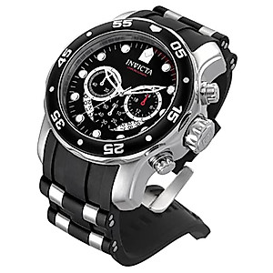 Invicta Men's 6977 Pro Diver Collection Stainless Steel Watch, Blue Dial Black Polyurethane Watch