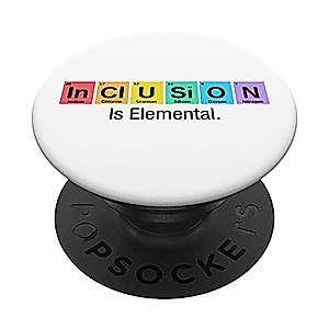 "Inclusion Is Elemental" Liberal Democratic Chemistry Lab PopSockets Swappable PopGrip
