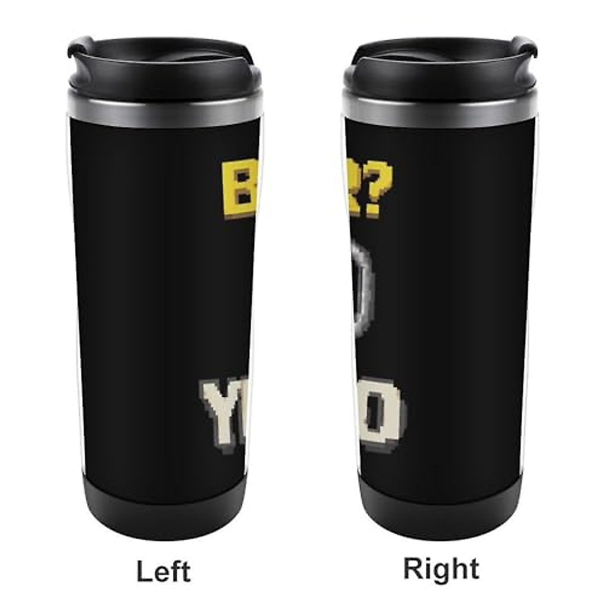 Beer Yes No Travel Coffee Mug Reusable Insulated Drinking Cup with Lid for Home Outdoor Works 13 Oz