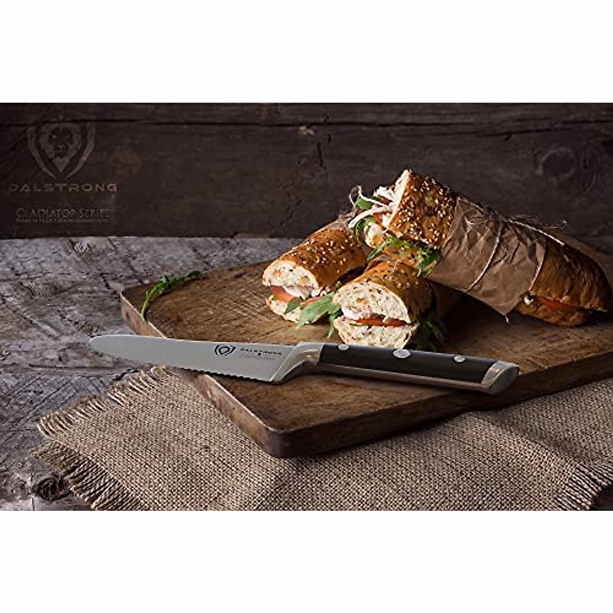 Dalstrong Ultimate Utility & Sandwich Knife - 6" - Gladiator Series Elite - Spreader - Forged German High-Carbon Steel - Sheath Included - NSF Certified