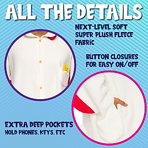 Funziez! Adult Onesie Halloween Costume - Animal and Sea Creature - Plush One Piece Cosplay Suit for Adults, Men and Women