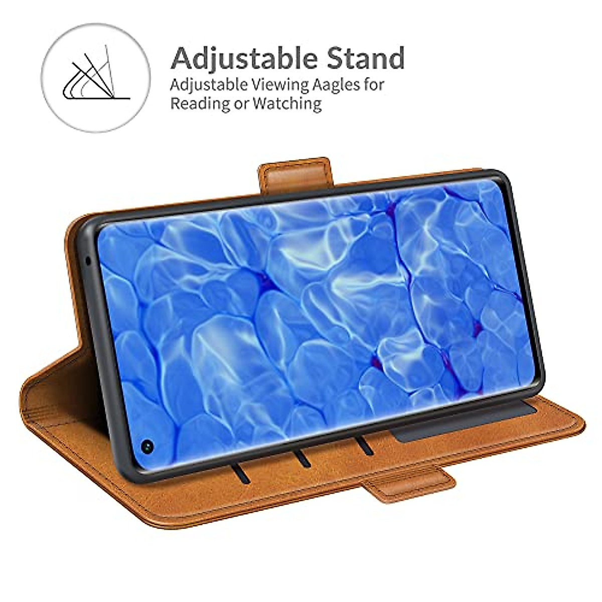 for Oppo Reno 6 Pro Plus 5G Case, Premium PU Leather Wallet Book Style Magnet Phone Case Flip Foldable Kickstand Cover with Card Slots for Oppo Reno 6 Pro 5G Phone case (Yellow)