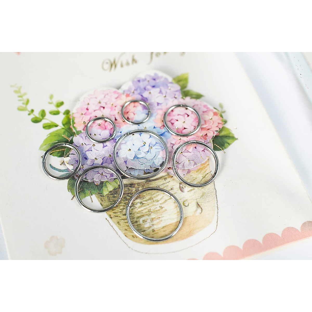 18G Surgical Steel Nose Rings Hoop Hinged Clicker Segment Helix Cartilage Daith Tragus Earrings Body Piercing Jewelry for Women Men Girls 6mm 8mm 10mm 12mm 4 pairs, Metal, No Gemstone