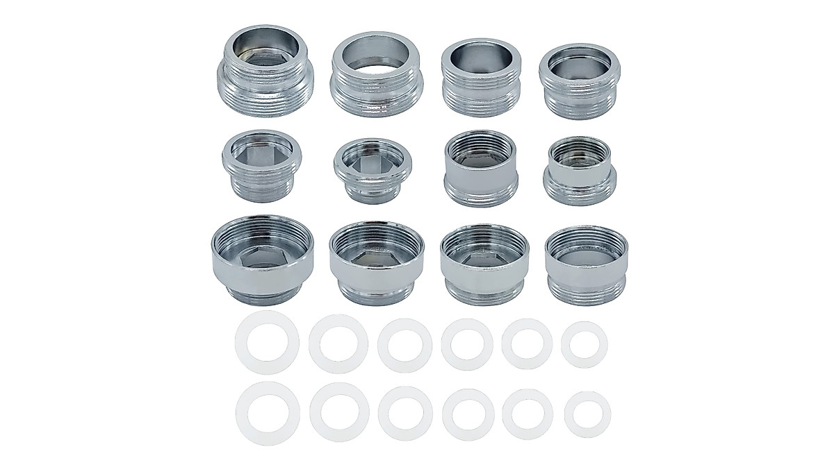 12-Piece Faucet Adapter Kit for Easy Connections