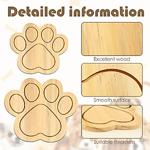 2 Pcs Paw Decorative Cutting Board Wood Serving Board Paw Shaped Wooden Cutting Board Dog Paw Wood Board Wood Charcuterie Boards Decorative Wood Tray for Home Kitchen Decor