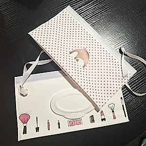 kewaii Portable Wet Tissue Bag Cover, Reusable and refillable Personal Travel Tissue Dispenser Box (White Cosmetics)