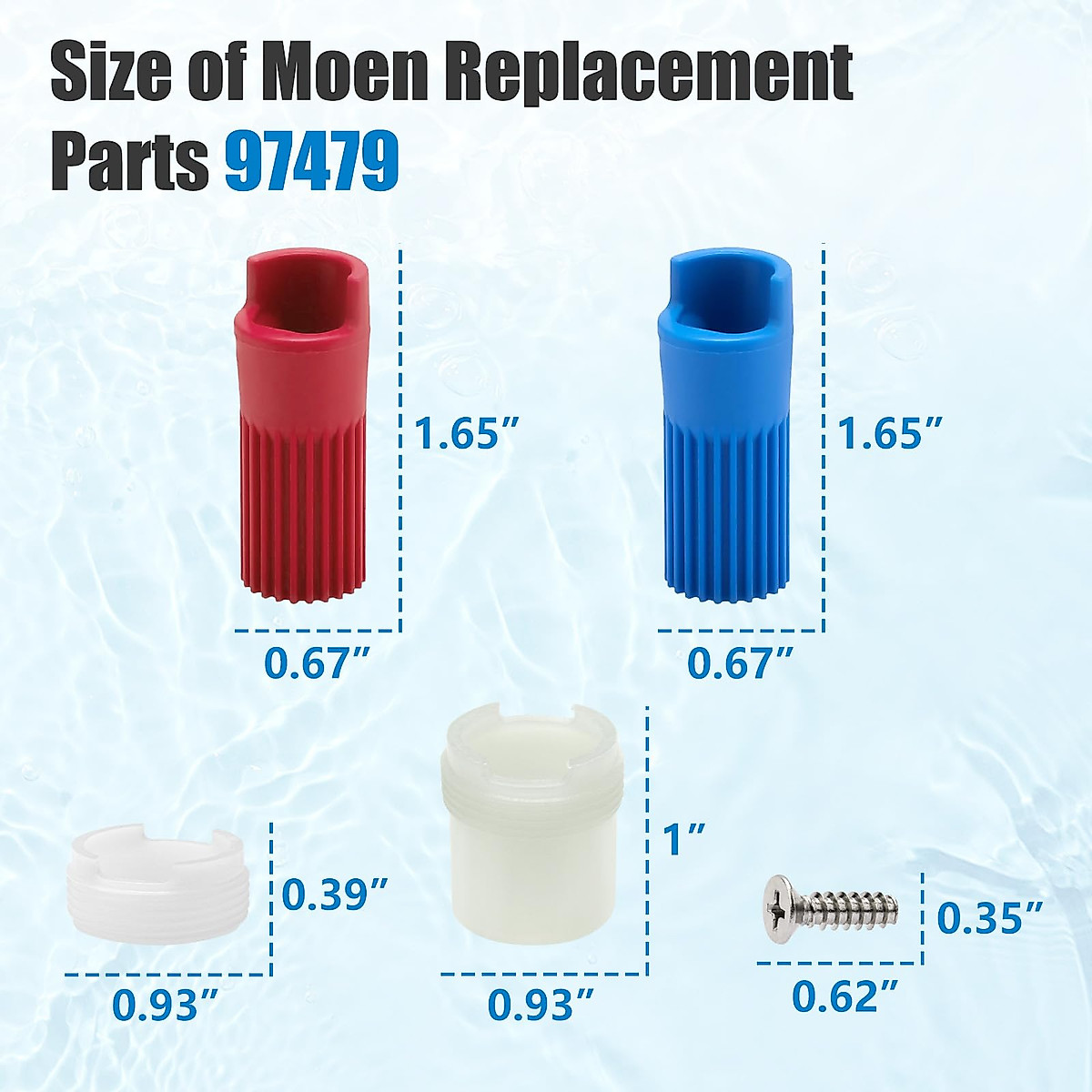 97479 Faucet Repair Kit Replacement for Moen Monticello Widespread Bathroom Sink Faucet Stem Extension Kit