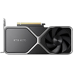 NVIDIA GeForce RTX 4070 Founder's Edition (FE) Graphics Card - Titanium and Black (900-1G141-2544-000)