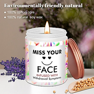 Best Friends - Gifts for Women Sister Bestie, Friendship Gifts for Women Friends, Best Friend Birthday Gifts, Funny Christmas Gifts for Women, Miss Your Face Lavender Candle Gifts for Bestie