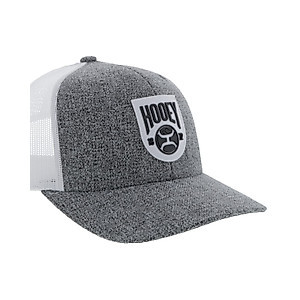 HOOEY Men's Bronx Adjustable Snapback Mesh Trucker Back Hat (Grey)