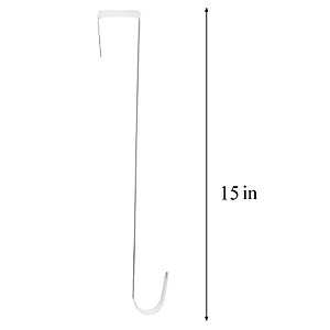 Super Z Outlet Metal Home Over The Door Wreath Hanger for Bathroom, Bedroom, Coats, Towels (15") (White)