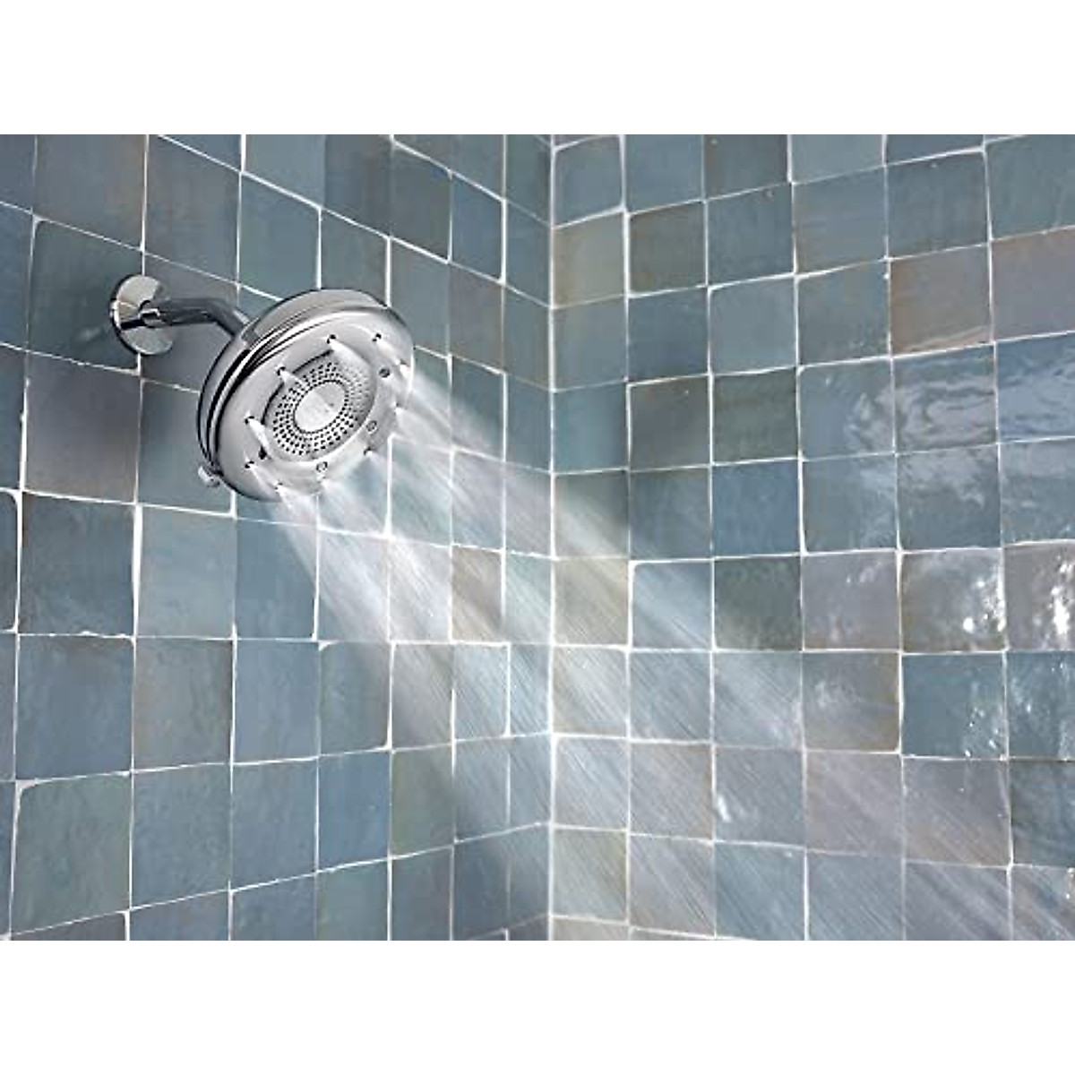 Moen N400R0CH Quattro Rainshower Showerhead with Four Unique Shower Experiences, Chrome