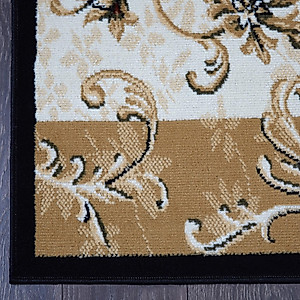 Home Dynamix Optimum Byron Area Rug, 7 ft 8 in x 10 ft 4 in, Black/Beige