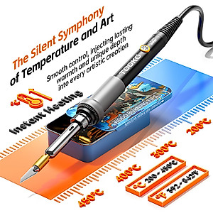 96pcs Wood Burning Kit, Professional Wood Burner Pen Tool, Creative Tool Set Adjustable Temperature WoodBurner for Embossing/Carving,Suitable for Beginners,Adults