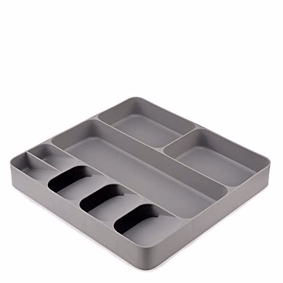 Joseph Joseph DrawerStore Compact Utensil Organizer For Kitchen Drawer Silverware, Flatware Tray, Large, Grey