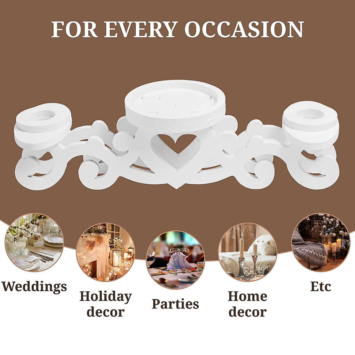 Heart Unity Candle Holder for Wedding Candles for Ceremony - Unity Candle Holders Candles Holder for Wedding Ceremony - Unity Candle Stand Bride and Groom Centerpiece