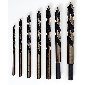 Drill Bits for Plastic (Acrylic, plexiglass, ABS, lexan, Polycarbonate, PVC) Norseman 7pc Acrylic Point Drill Set in Vinyl Pouch. Includes 1/8", 5/32", 3/16", 7/32" 1/4", 5/16", and 3/8" Part BG4650A