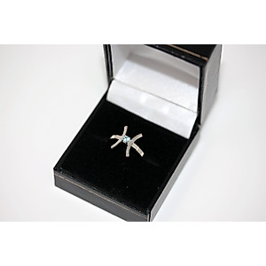 CaliRoseJewelry Sterling Silver Pisces Zodiac Ring for Women with March Birthstone (Size 7.25)