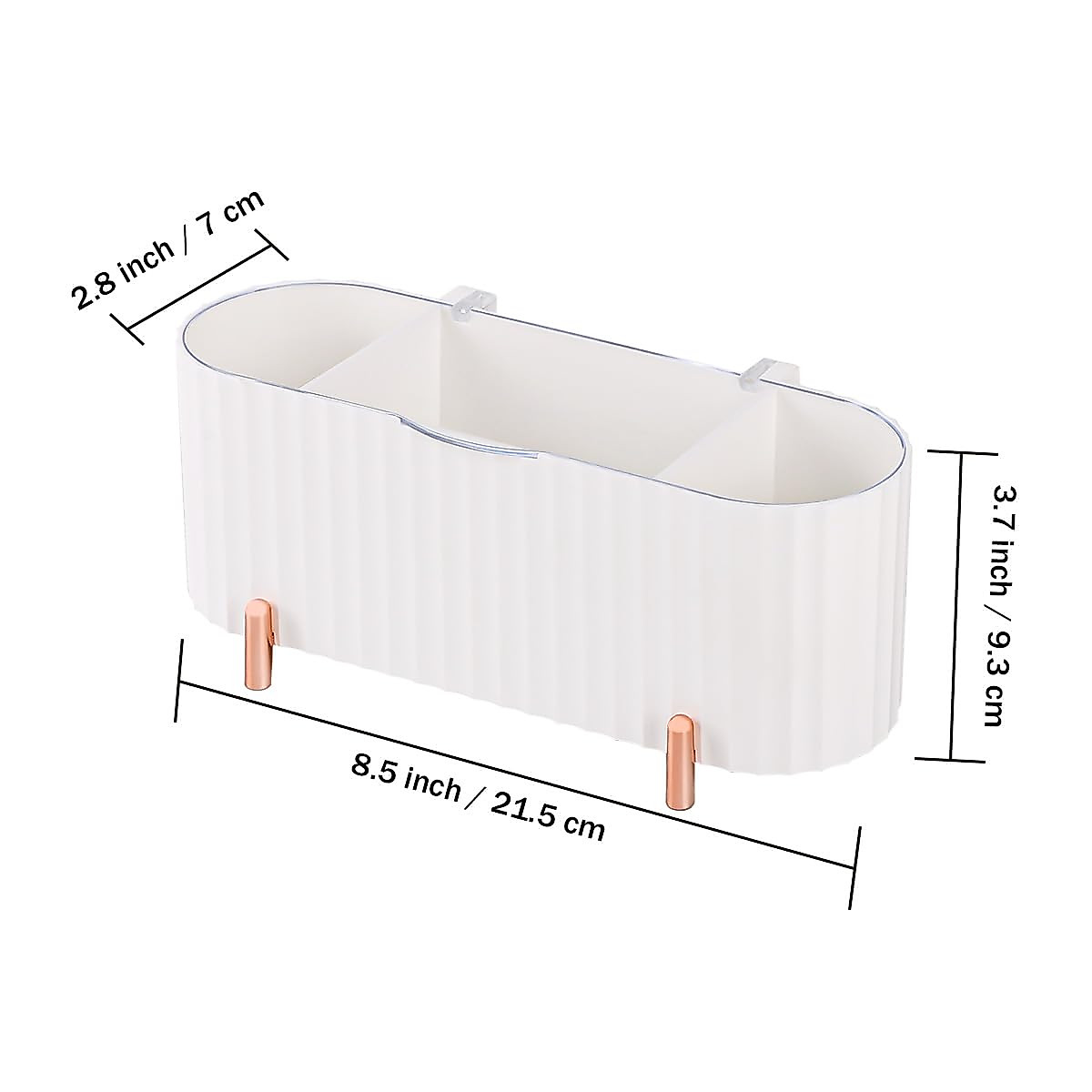 Tonxus Plastic Qtip Holder Dispenser,Cotton Ball and Swab Holder with Clear Lid,3 Compartments Bathroom Storage Organizer,Multifunctional Vanity Organizer for Cotton Swab,Ball,Cotton Pad,White