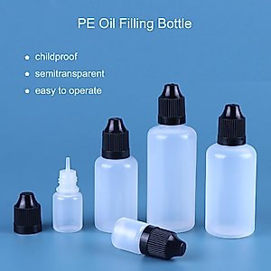 Kemborsi 10Ml Empty Squeezable Dropper Bottles,30Pcs Plastic Thin Tip Dropper Bottles,Portable Eye Liquid Dropper bottles Plastic Refillable Containers with Screw Cap and Plug,Resistant Open Design