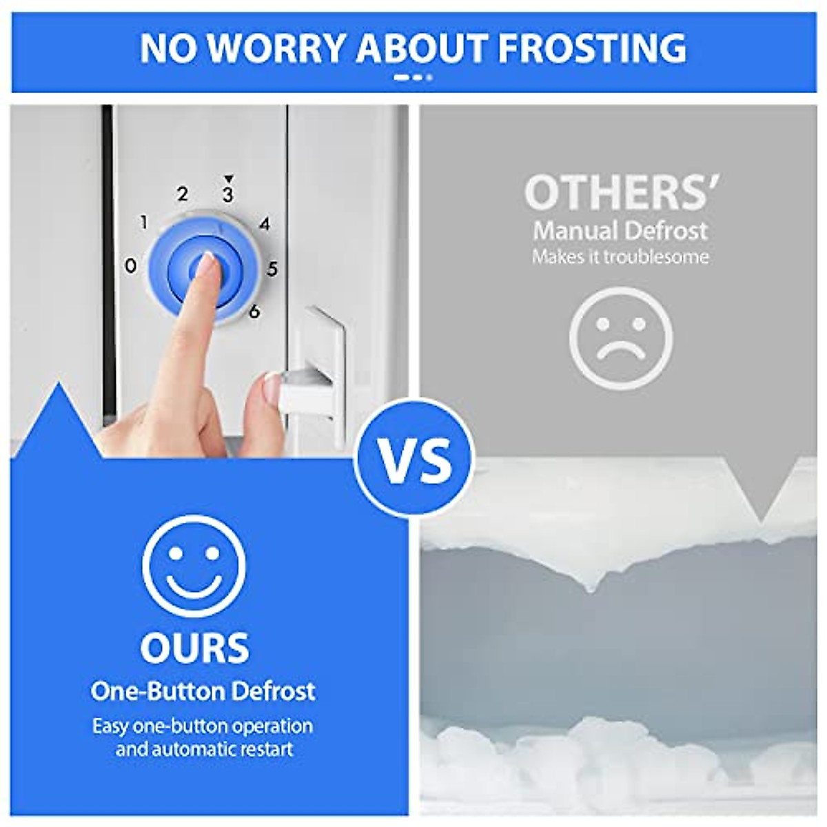 Upstreman 4.5 Cu.Ft Mini Fridge with Freezer, Single Door Small Refrigerator, Adjustable Thermostat, Low noise, Energy-efficient, Compact Refrigerator for Dorm, Office, Bedroom, Black-FR45