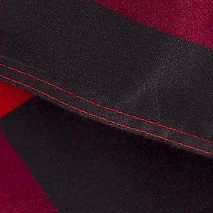 Zhiyuan Red and Black Buffalo Plaid Microfiber Duvet Cover Set with 2 Pillow Shams, Queen