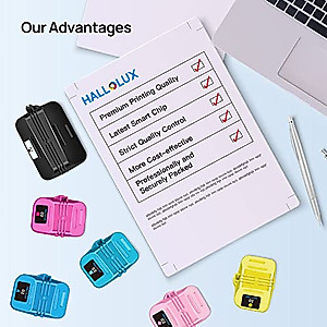 HALLOLUX 02 Ink Cartridge Replacement for HP 02 Ink Cartridge to Compatible with Photosmart 8250 C6180 C6280 C7200 C7250 C7280 C8180 D7360 D7460 Printers (6-Pack)